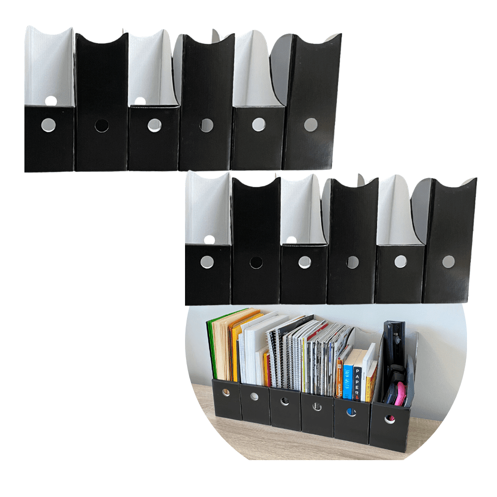 Evelots 12 Pack Magazine File Holder Organizer-Improved Front Fold ...