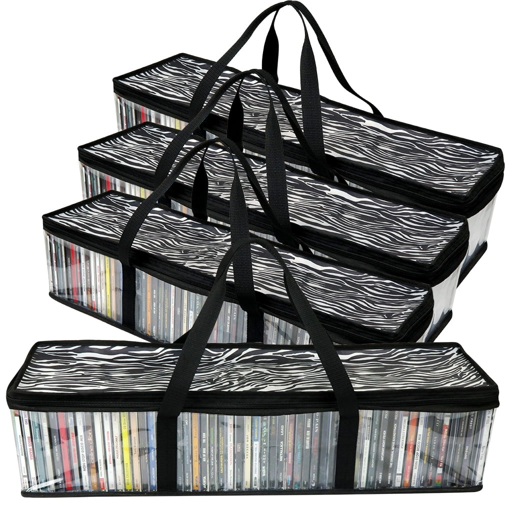 Evelots CD Storage Bags, Zebra Print, Holds 192 CDs, Protects from Dust ...