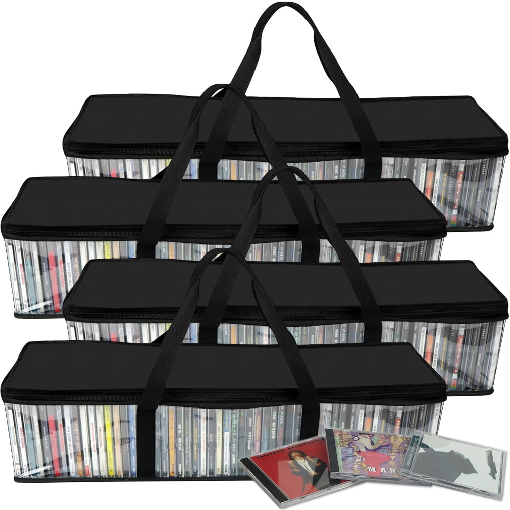 Evelots, CD Storage Bags, 4 Pack, Holds 200 CDs Total - Walmart.com