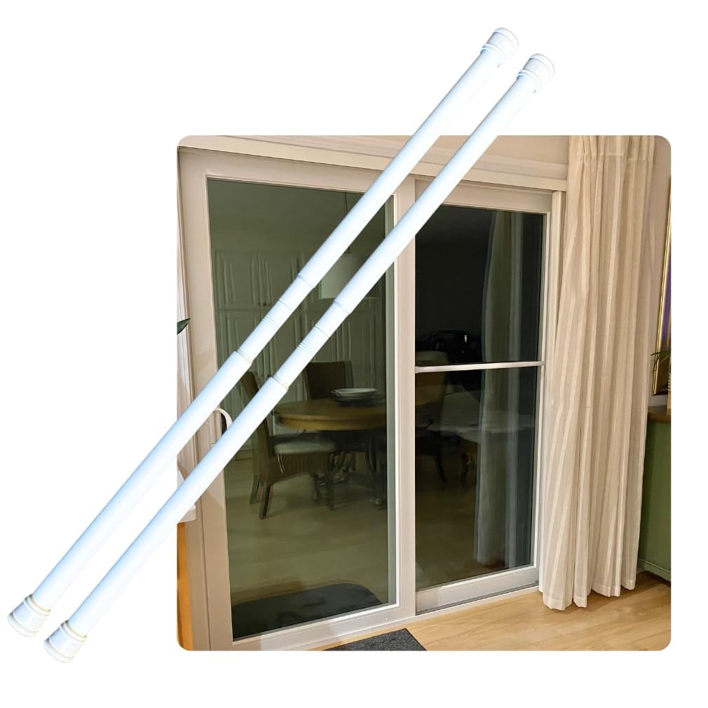 Evelots Adjustable Security Bar for Patio Door (2 Pack) Heavy Duty ...