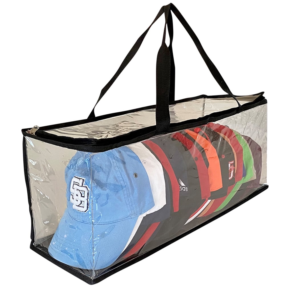 Evelots Baseball Sport/Trucker Cap Storage/Travel Bag, Clear PVC ...