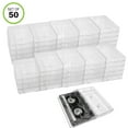 Evelots, Cassette Tape Cases, 50 Pack, Crystal Clear Plastic Storage ...