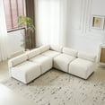 Evelyn 83 In. 5-Piece V Shaped Modular Sectional Sofa Couch For Living ...