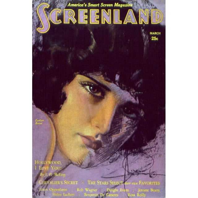 Evelyn Brent - movie POSTER (Screenland Magazine Cover 1940's Style A ...