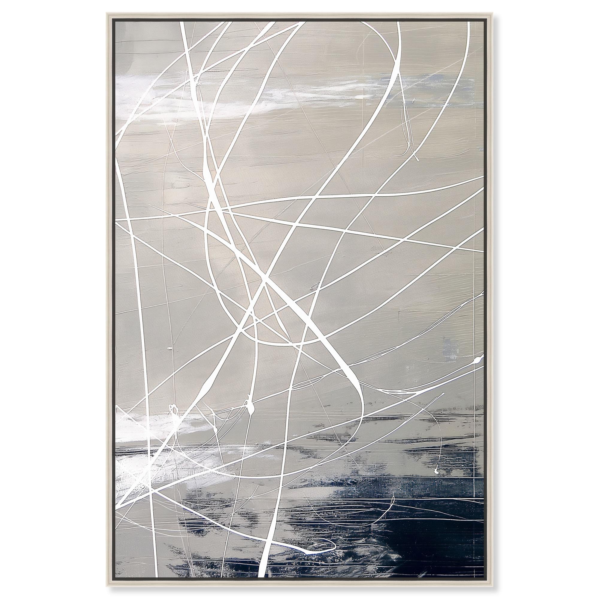 Evelyn Corbett Canvas Minimalist Abstract by Art Remedy, Silver Frame ...