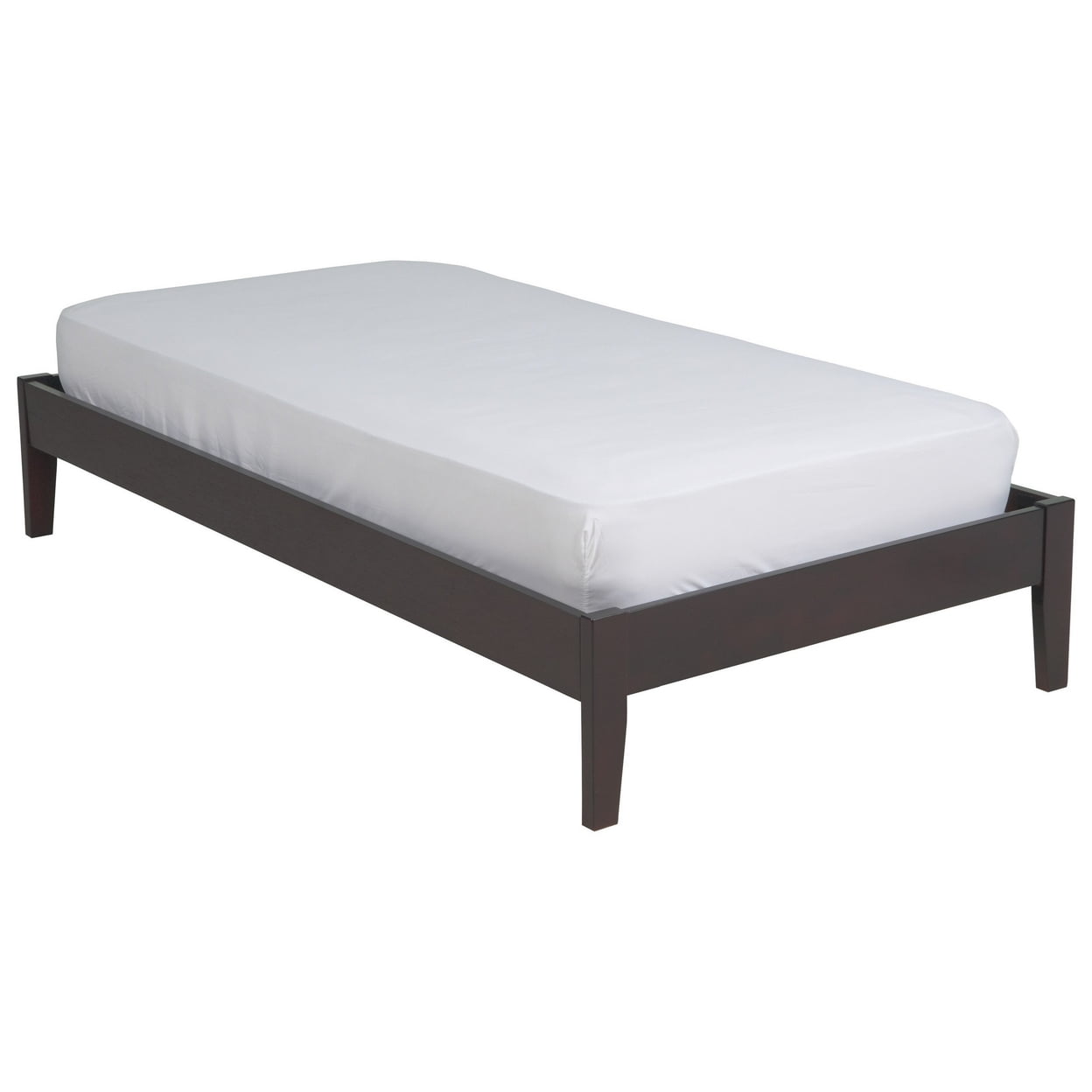 Evelyn Low Profile California King Platform Bed, Rich Espresso Brown ...