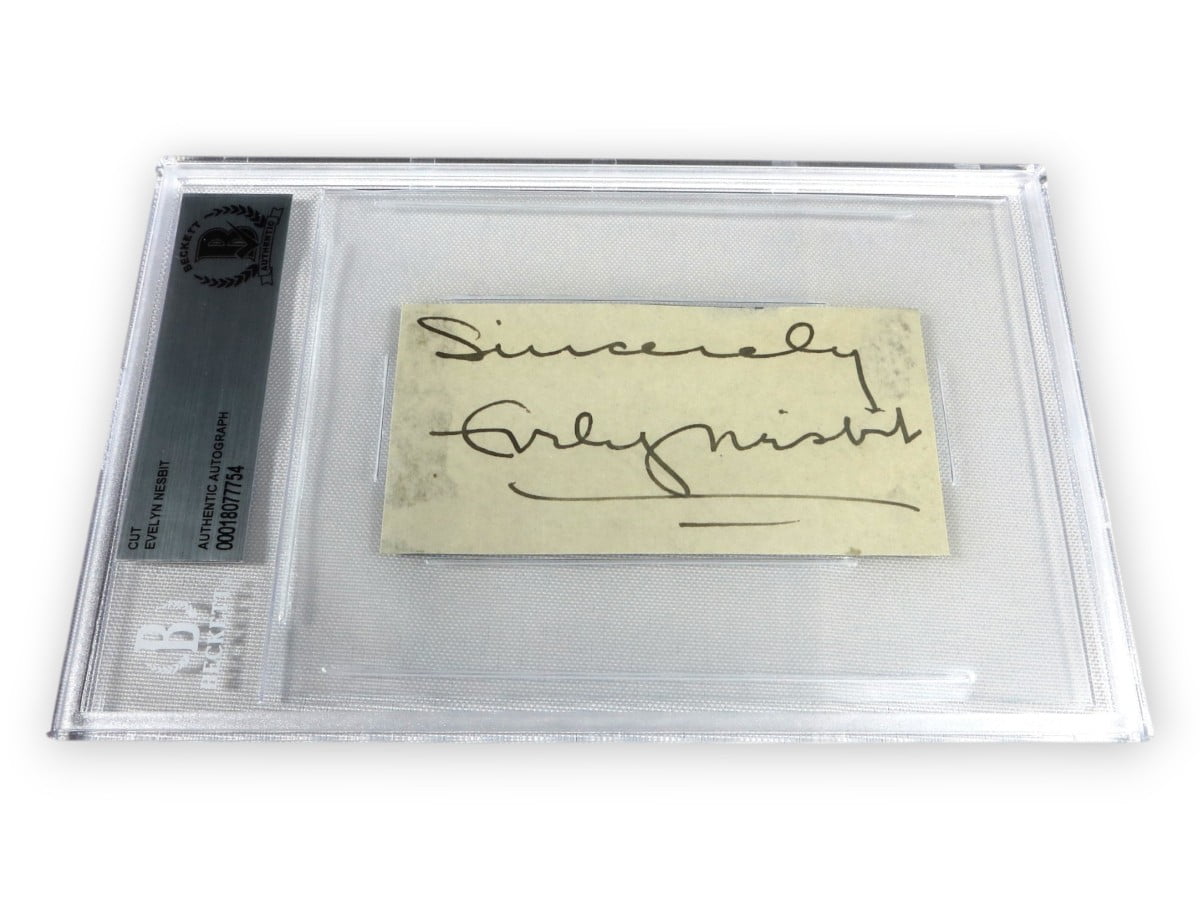 Evelyn Nesbit Signed Autographed Cut Signature Model Actress BAS 7754 ...