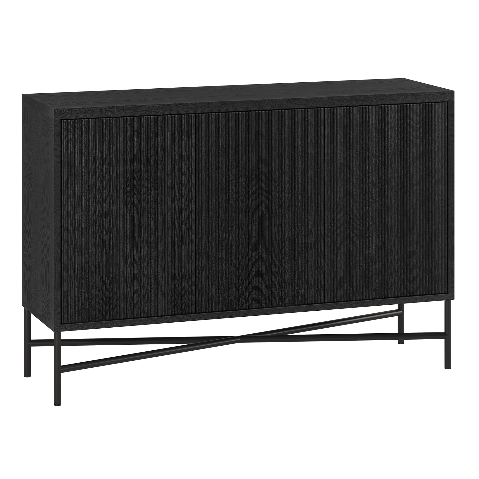 Evelyn&Zoe 48" Modern Contemporary Buffet Table Black - Walmart.com