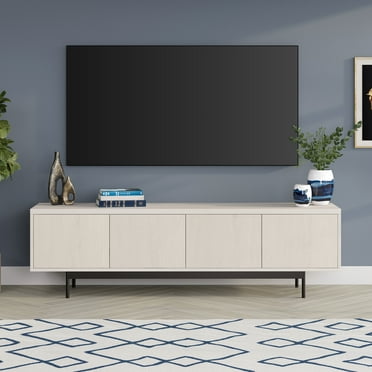 Evelyn&Zoe Holbrook Rectangular TV Stand for TV's up to 75", Black ...