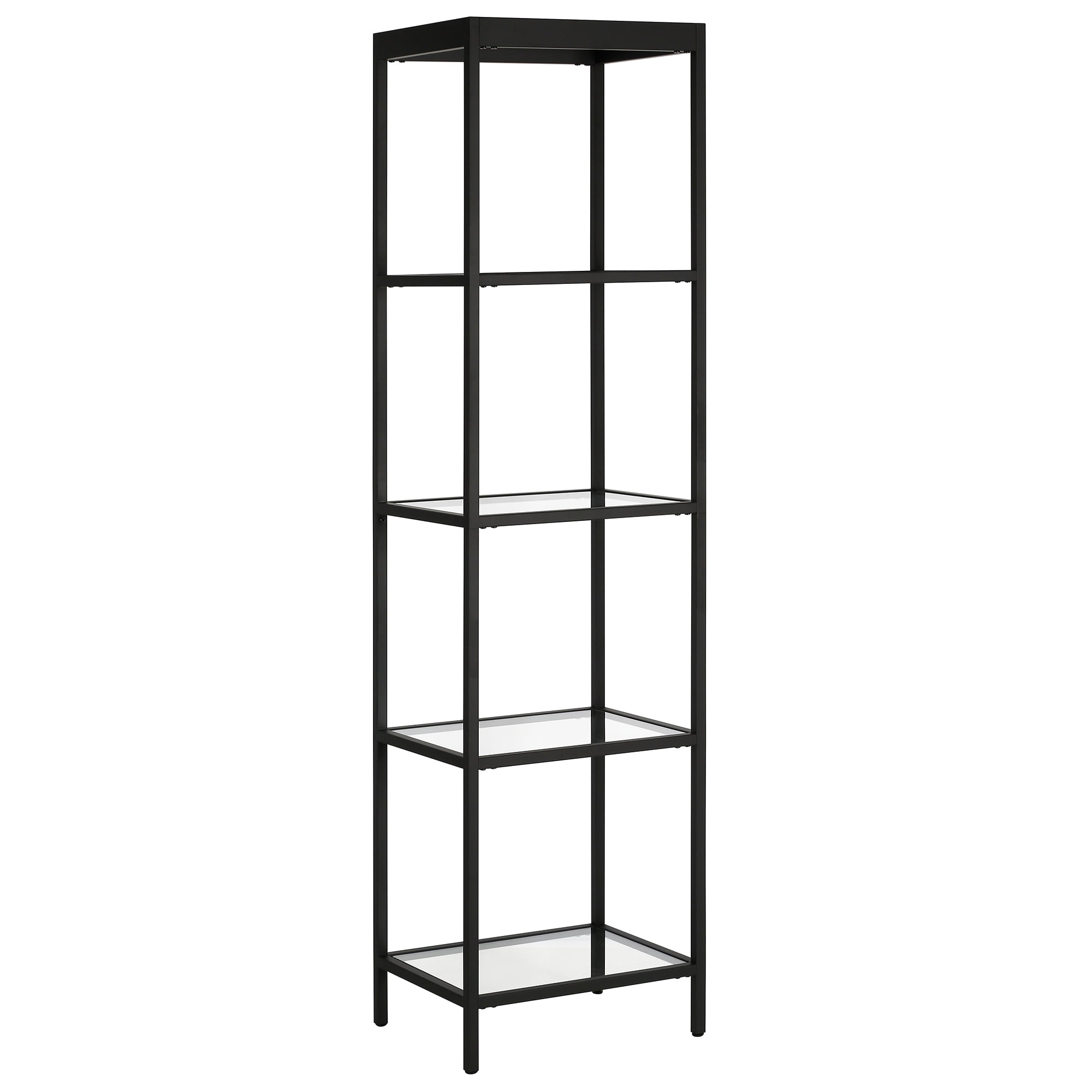 Evelyn&Zoe Alexis 18" Wide Rectangular Bookcase, Blackened Bronze ...