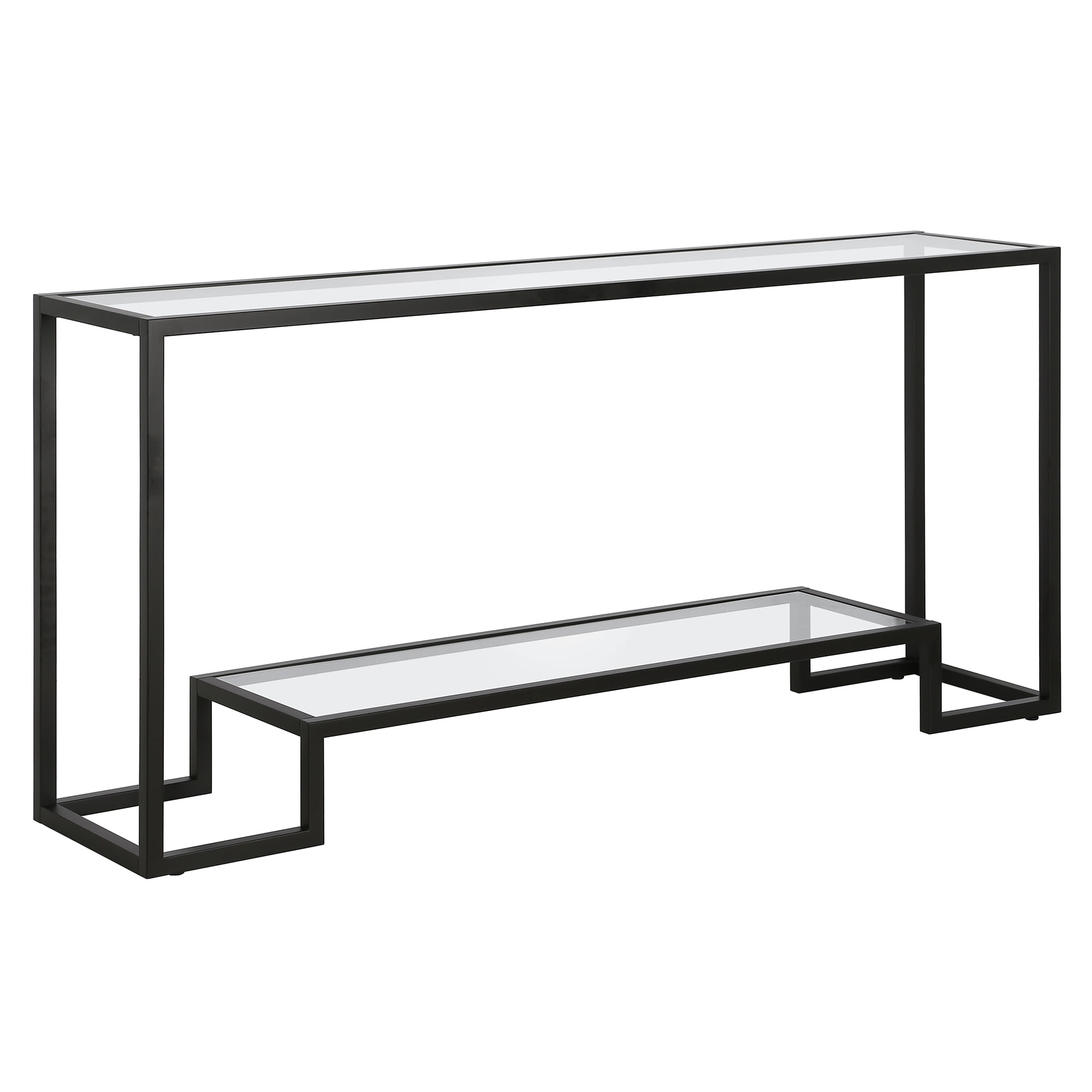Evelyn&Zoe Athena 64" Wide Rectangular Console Table, Blackened Bronze ...