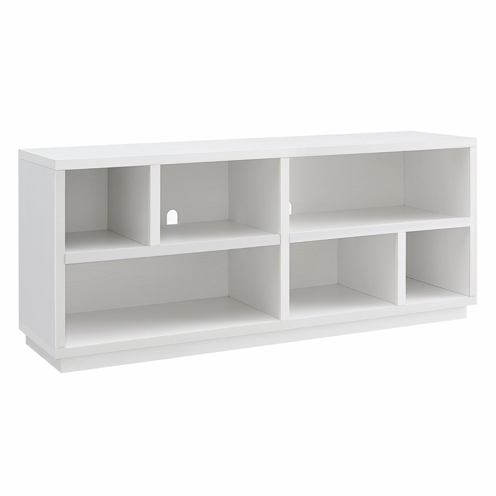 Evelyn&Zoe Bowman Rectangular TV Stand for TV's up to 65", White ...