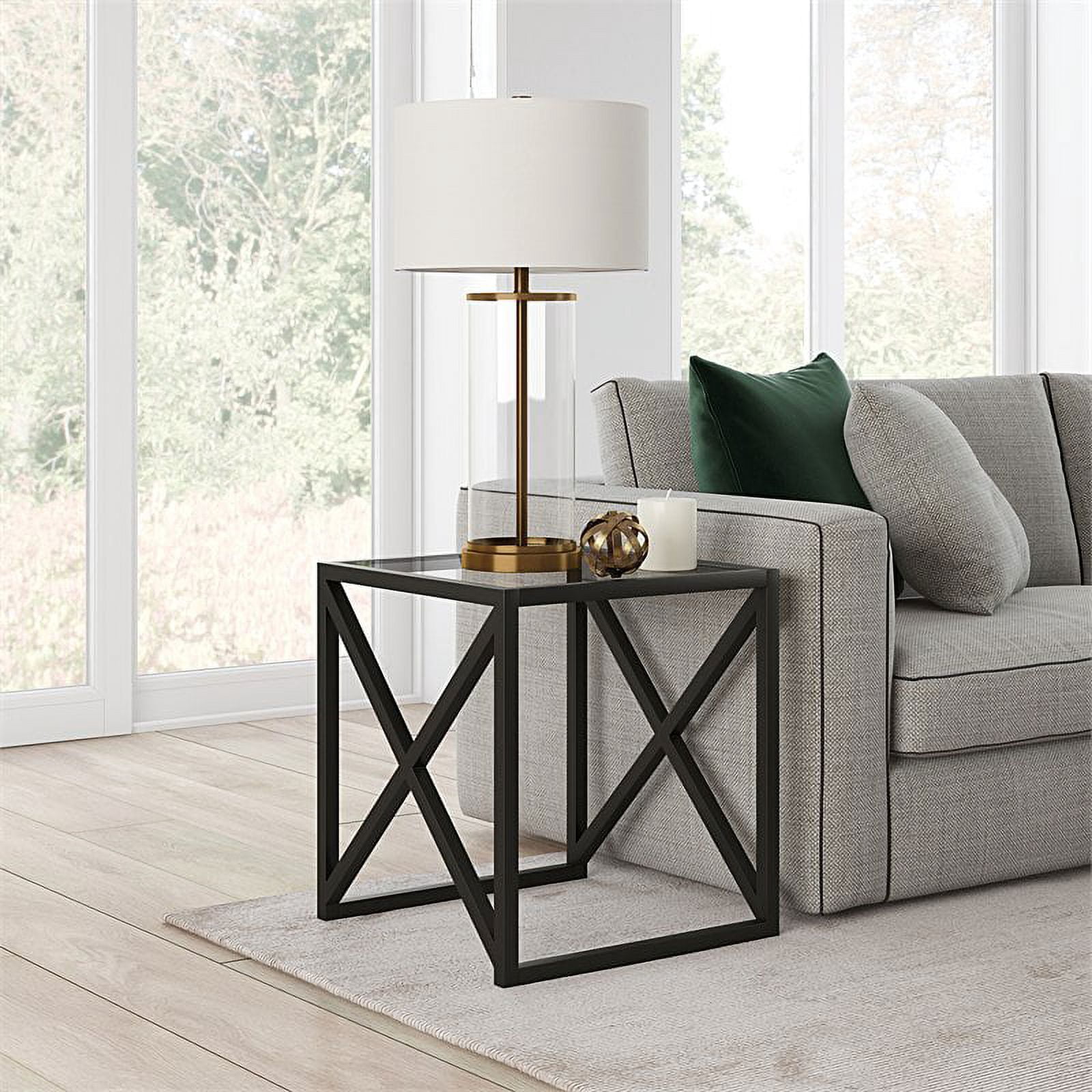 Evelyn&Zoe Calix 20" Wide Square Side Table, Blackened Bronze - Walmart.com