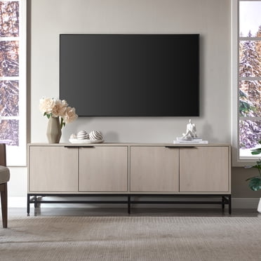 Evelyn&Zoe Tillman Rectangular TV Stand for TV's up to 75", Alder Brown ...