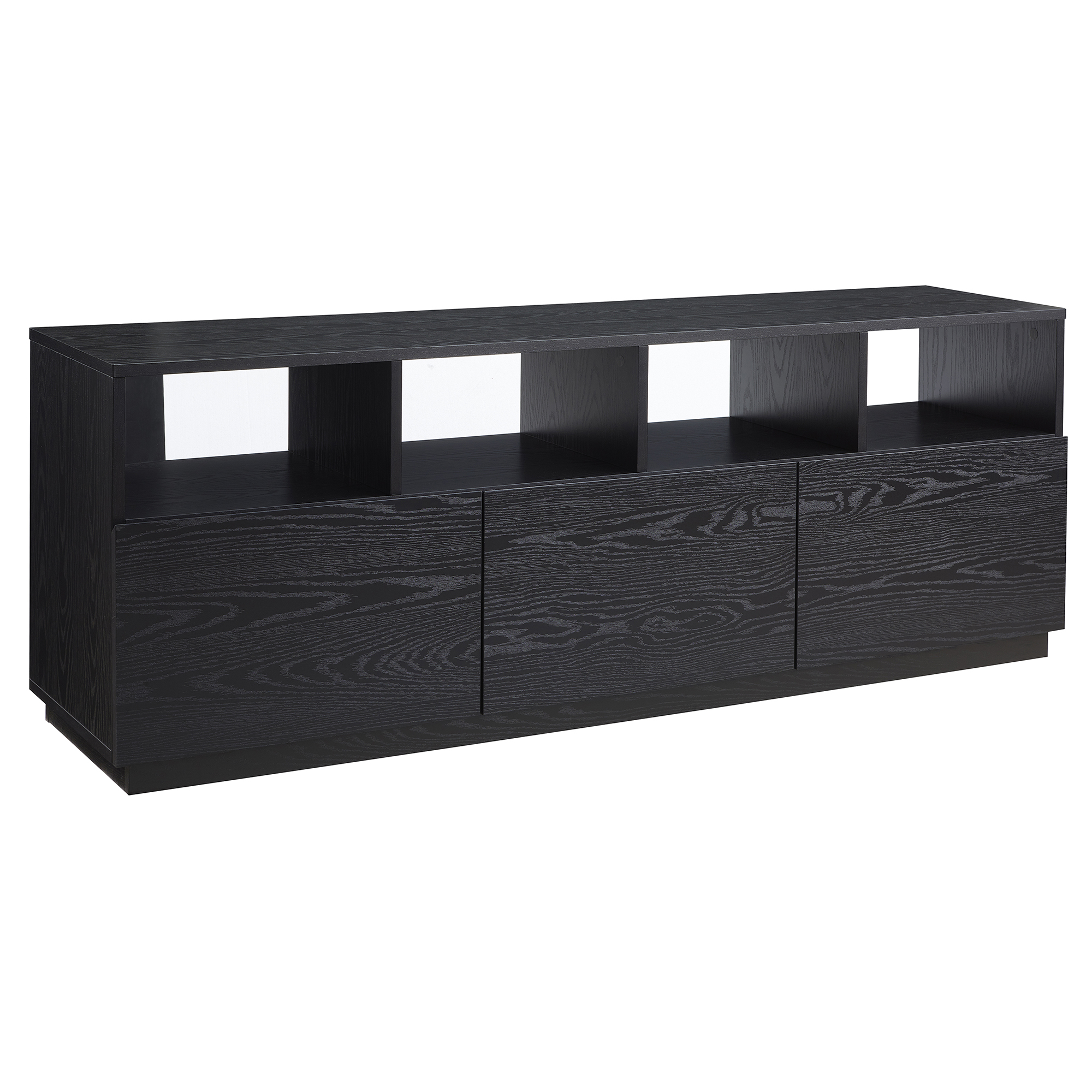 Evelyn&Zoe Cumberland Rectangular TV Stand for TV's up to 75", Black ...