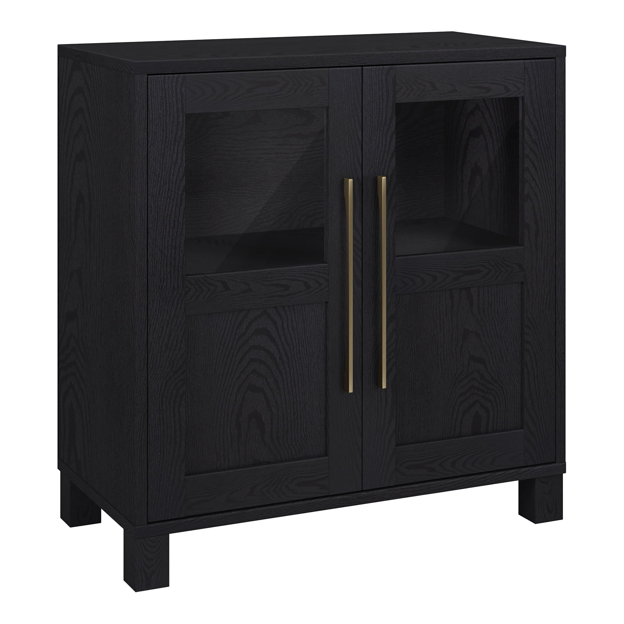 Evelyn&Zoe Holbrook 28" Wide Rectangular Accent Cabinet, Black Grain ...