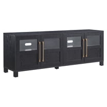 Evelyn&Zoe Presque Rectangular TV Stand for TV's up to 75", Black Grain ...
