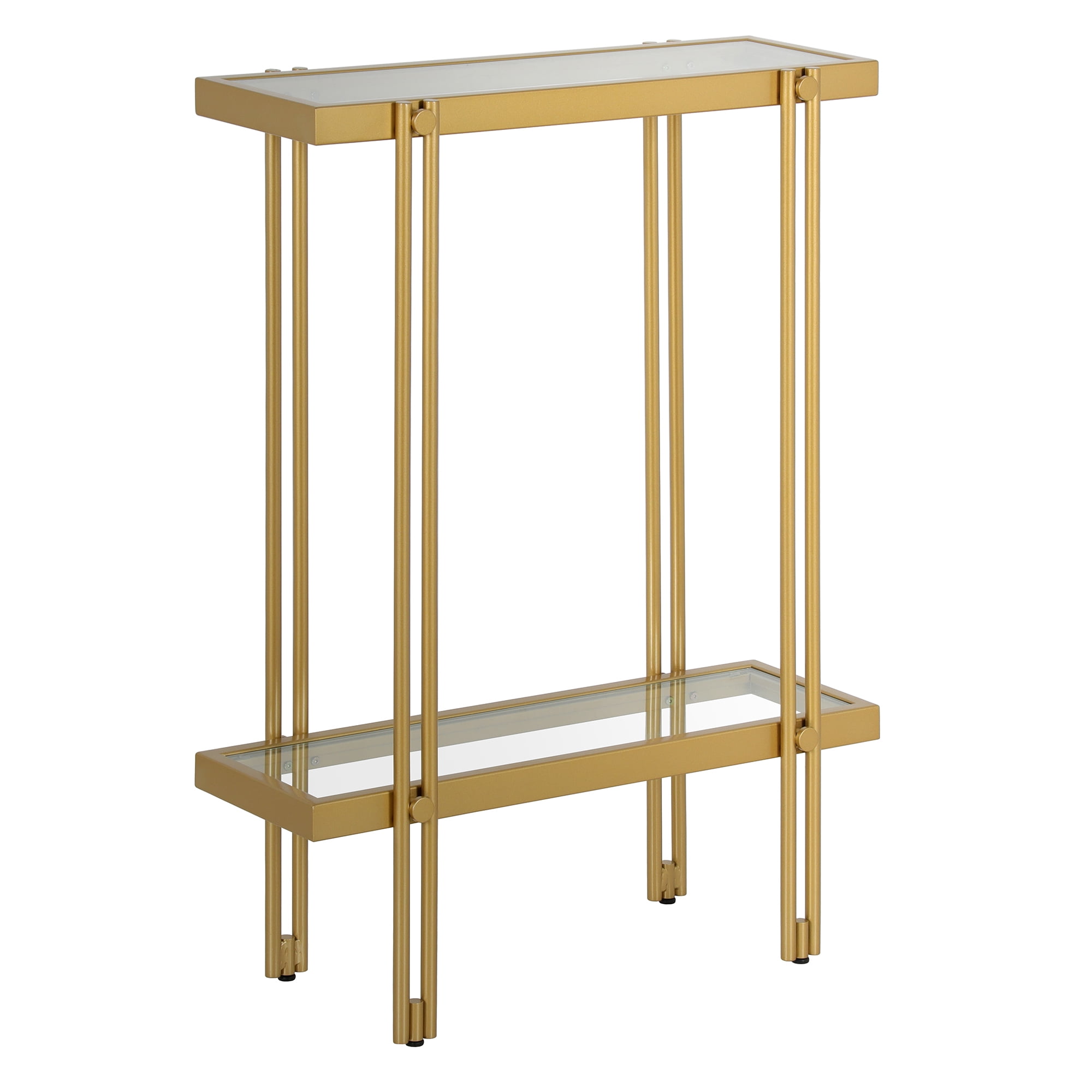 Evelyn&Zoe Inez 22" Wide Rectangular Console Table, Brass - Walmart.com