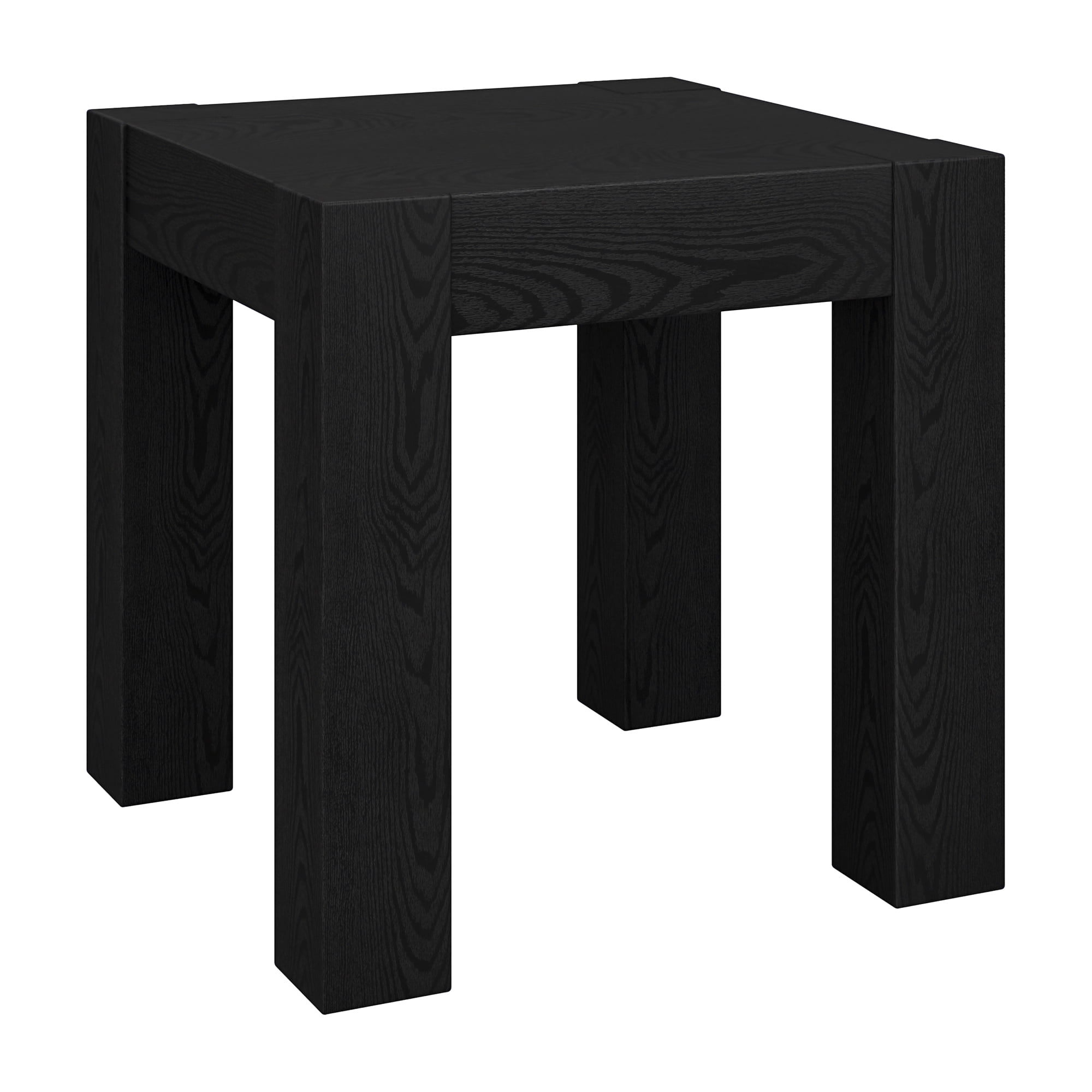 Evelyn&Zoe Langston 22" Wide Square Side Table, Black Grain - Walmart.com