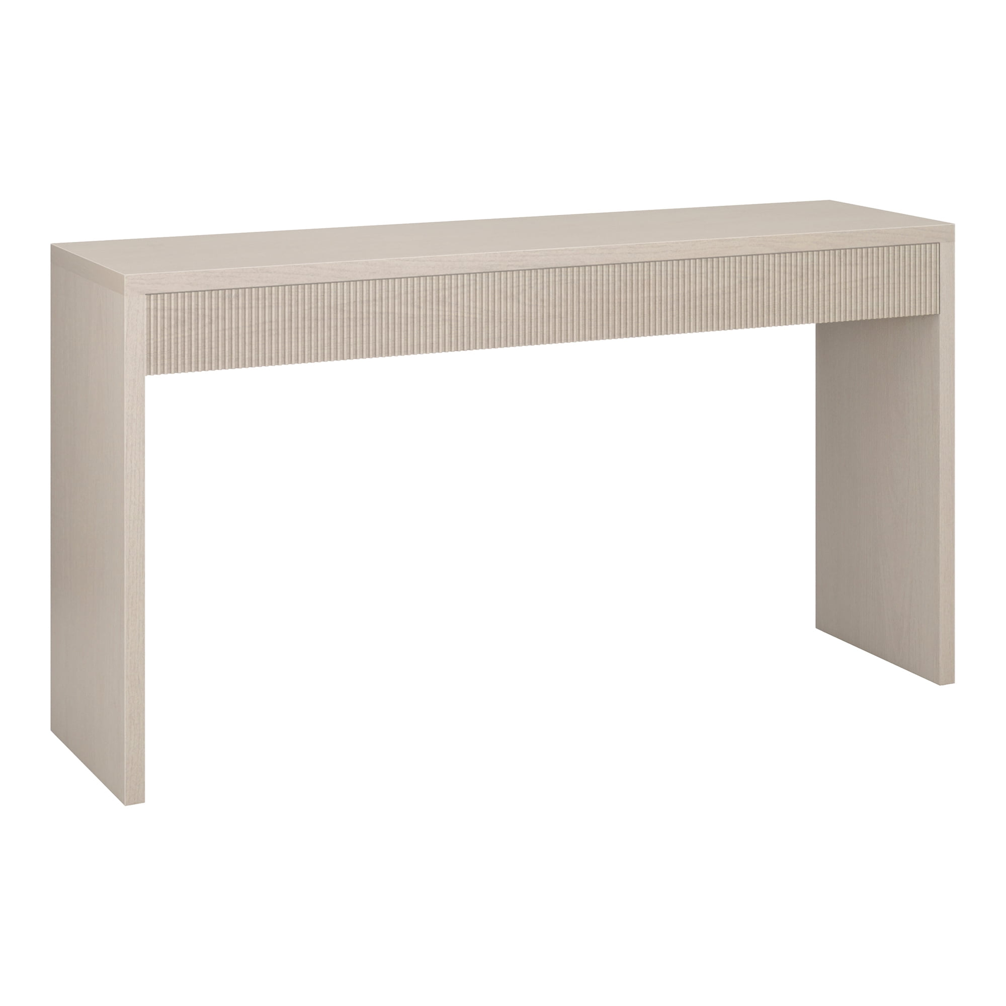 Evelyn&Zoe Lawrence 55" Wide Rectangular Console Table, Alder White ...