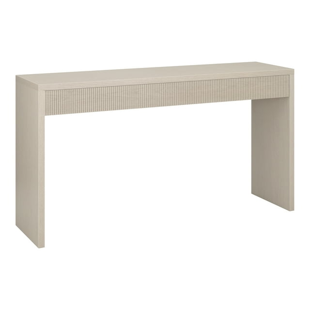 Evelyn&Zoe Lawrence 55" Wide Rectangular Console Table, Alder White ...