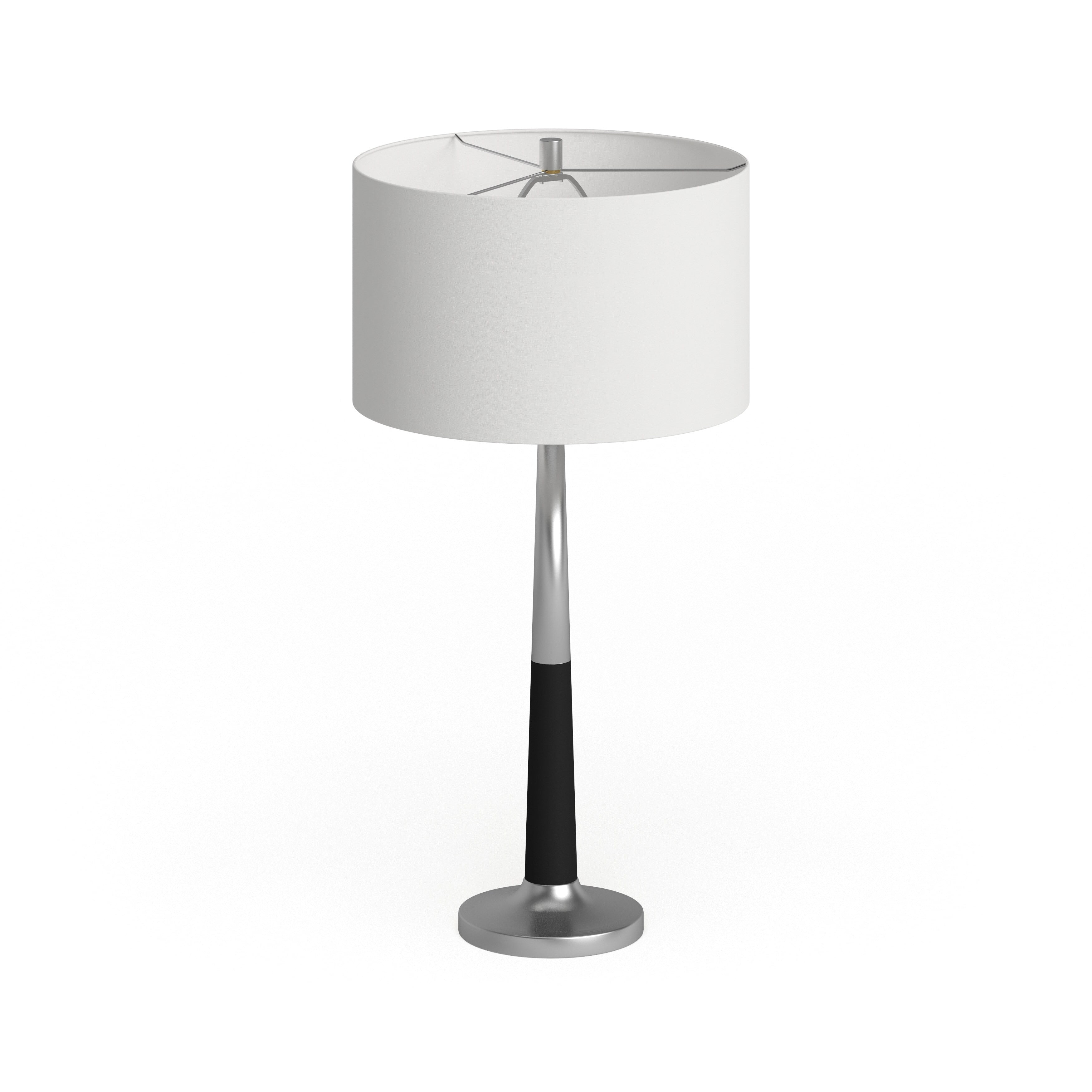 Evelyn&Zoe Lyon 29.75" Tall Two-Tone Table Lamp with Fabric Shade ...