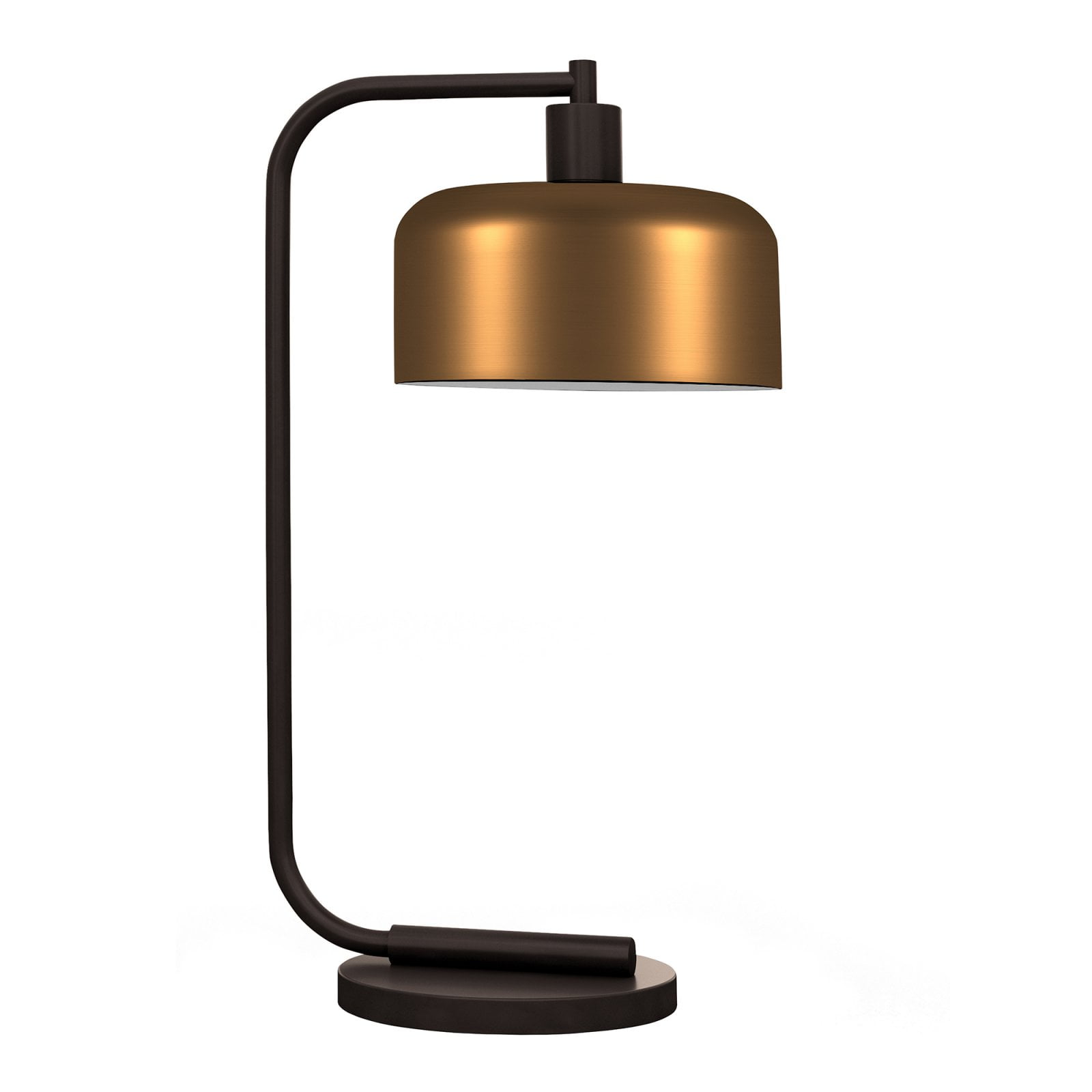 Evelyn&Zoe Mid-Century Modern Metal Table Lamp with Brass Shade ...