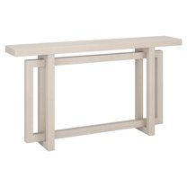 Evelyn&Zoe Lawrence 55" Wide Rectangular Console Table, Alder White ...