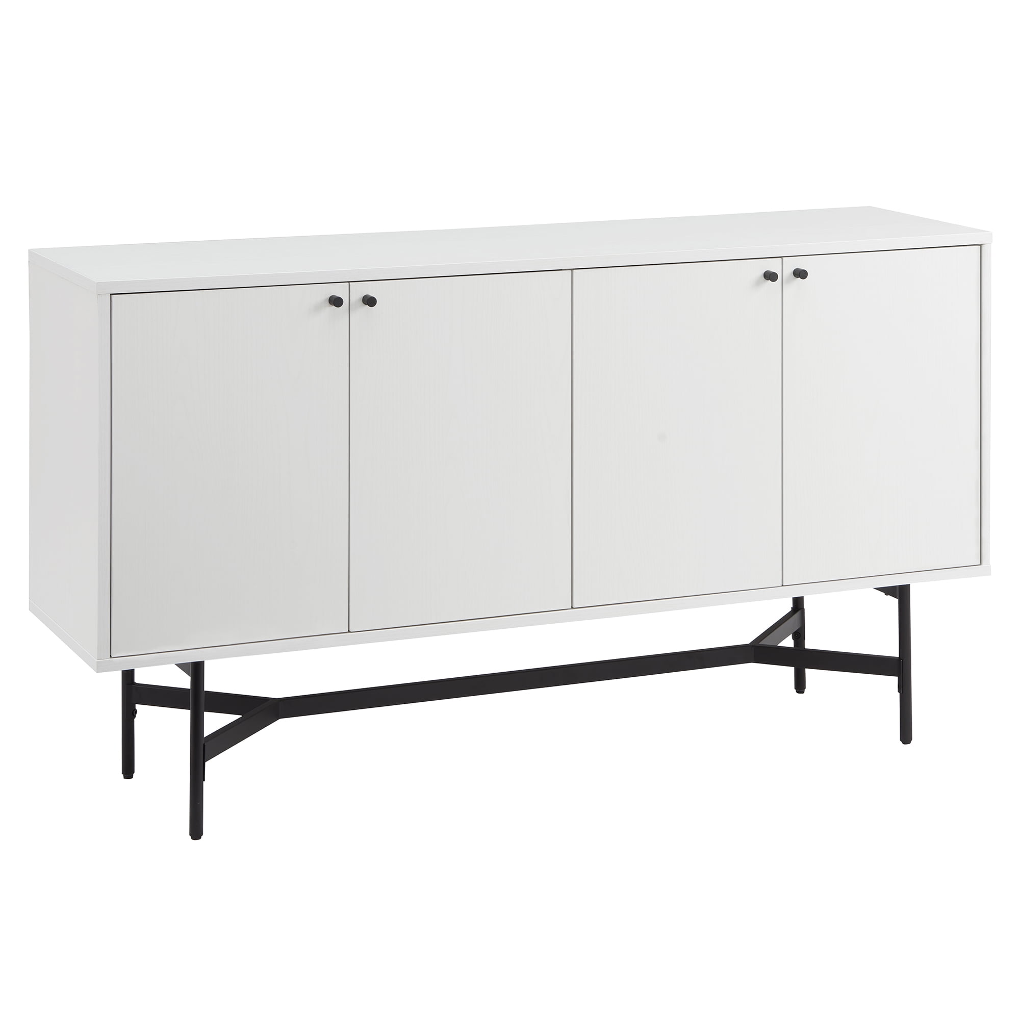 Henn&Hart 58" White MDF/Metal Buffet Table - Walmart.com
