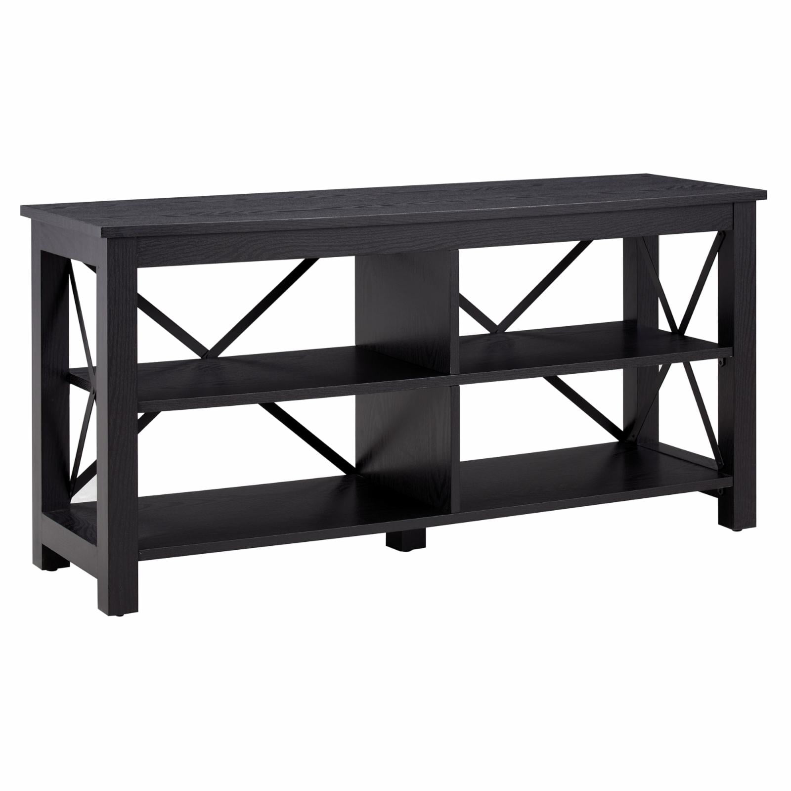 Evelyn&Zoe Sawyer Rectangular TV Stand for TV's up to 55", Black ...