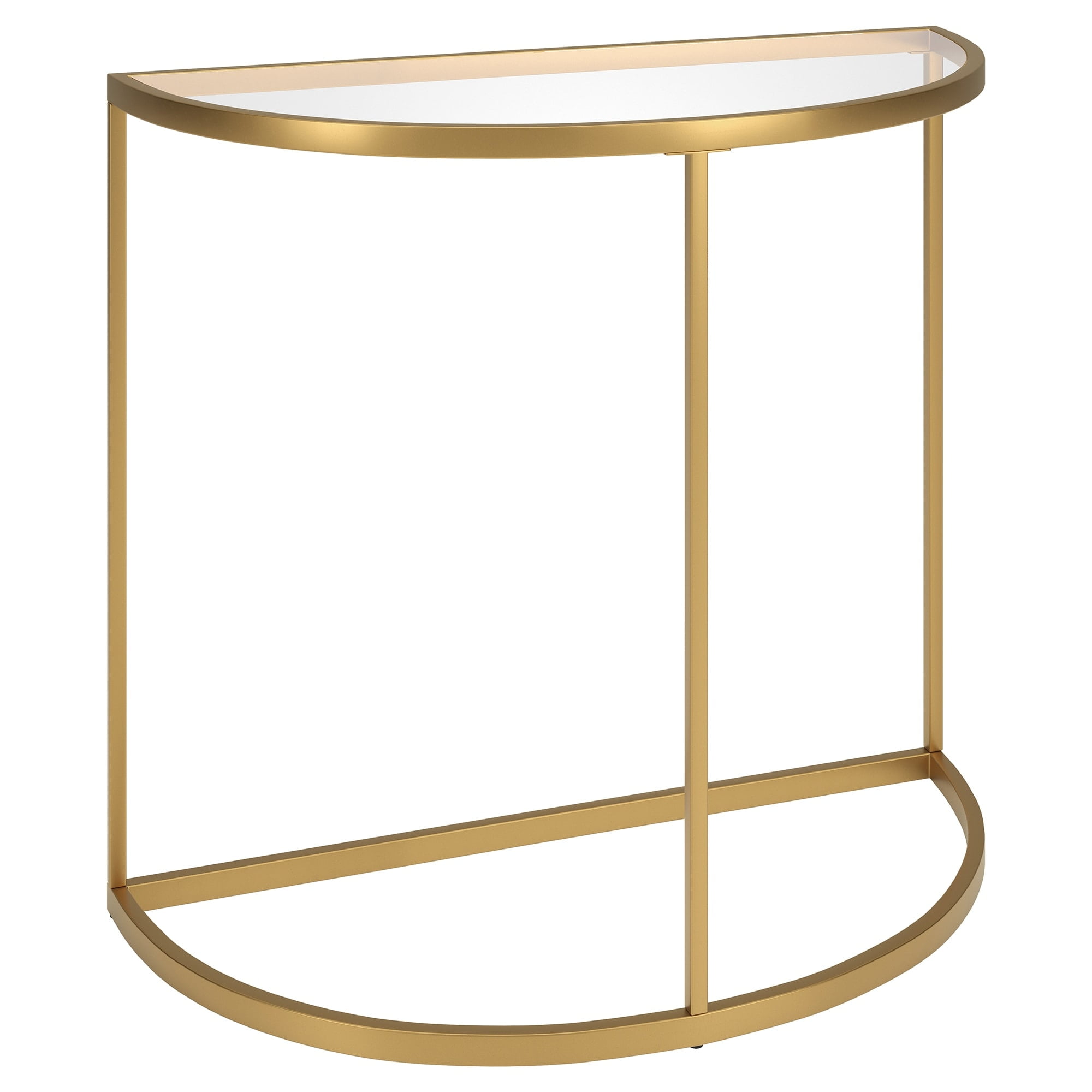 Evelyn&Zoe Verlaine 32" Wide Demilune Console Table, Gold - Walmart.com