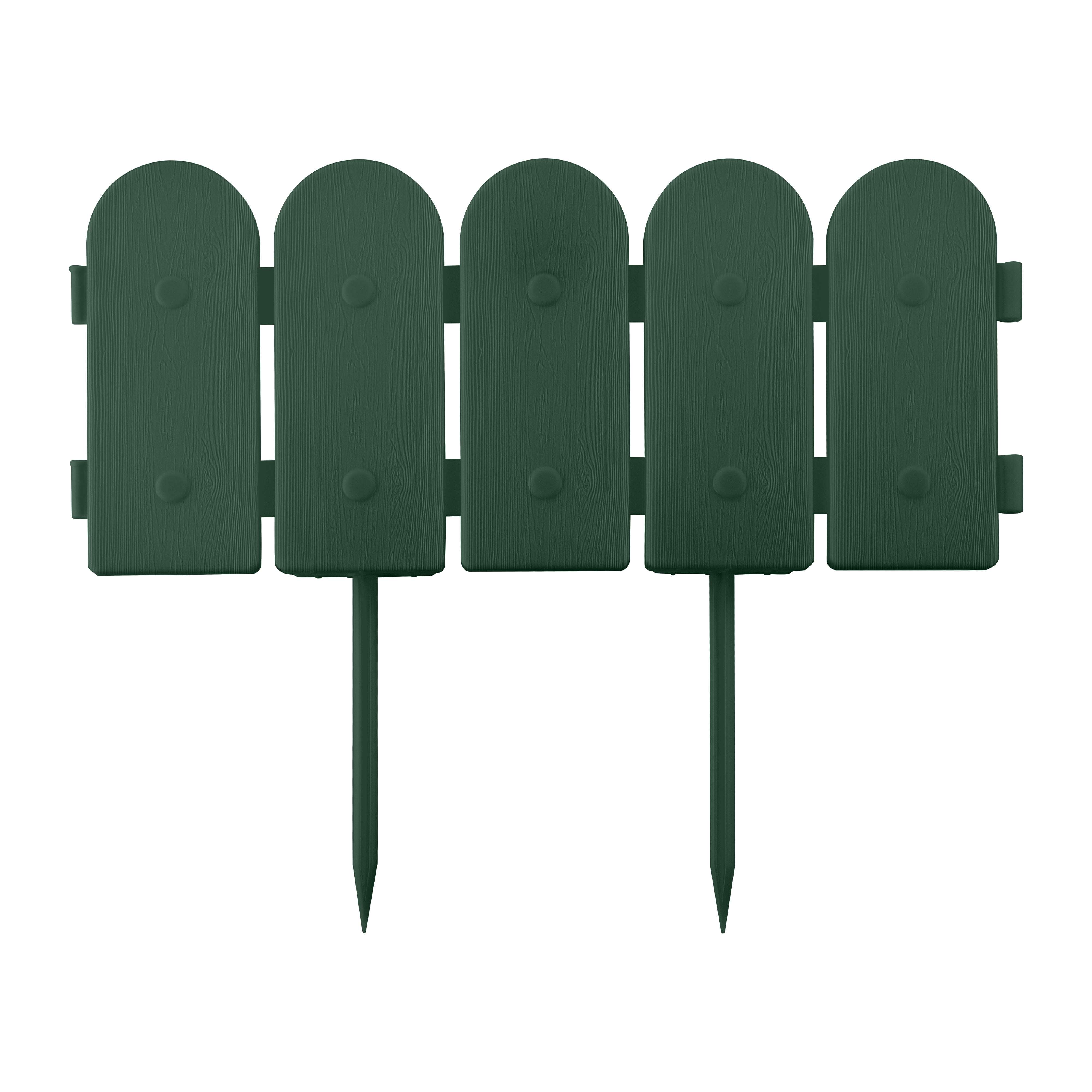 Evelyne Garden Border Edging: Wooden Fence Design - 8pcs Green Yard ...