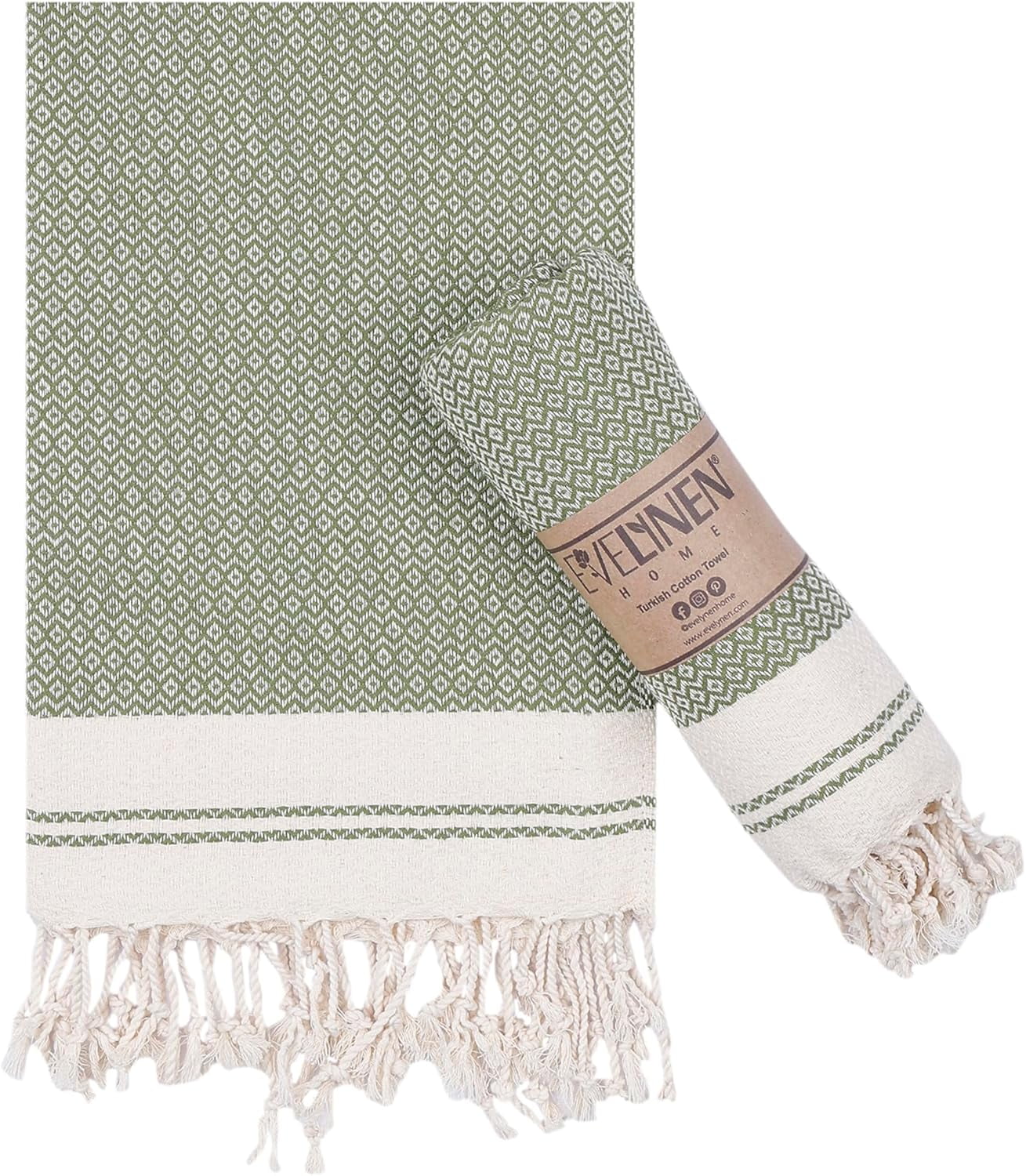 Evelynen Turkish Hand Towels for Bathroom & Kitchen Towels Decorative ...