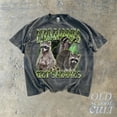 Even Baddies Get Saddies Graphic T-Shirt, Retro Funny Alpha Raccoon T ...