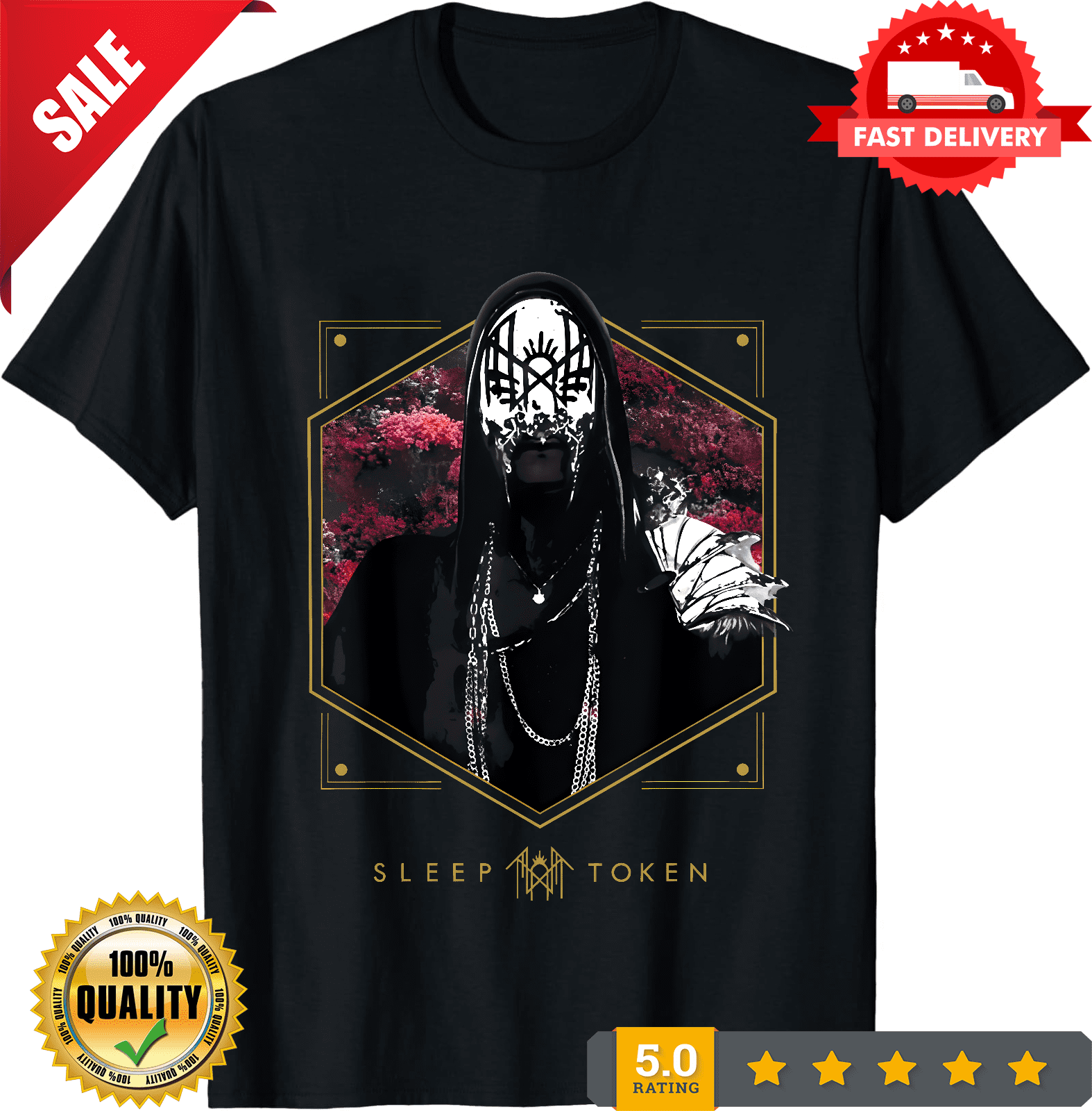 Even In Arcadia Rock Music Horror Graphic Vintage Men's Short Sleeve T ...