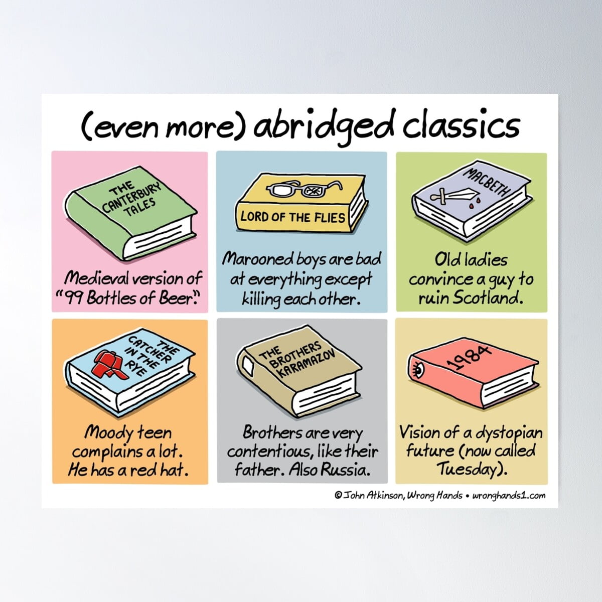 (Even More) Abridged Classics Poster Wall Art, Modern Wall Decor For ...