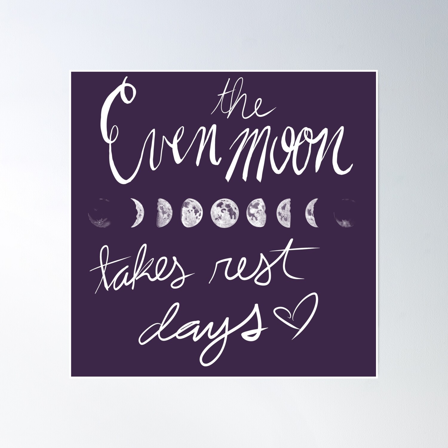 Even The Moon Must Rest Poster Wall Art, Modern Wall Decor, 24x24 ...