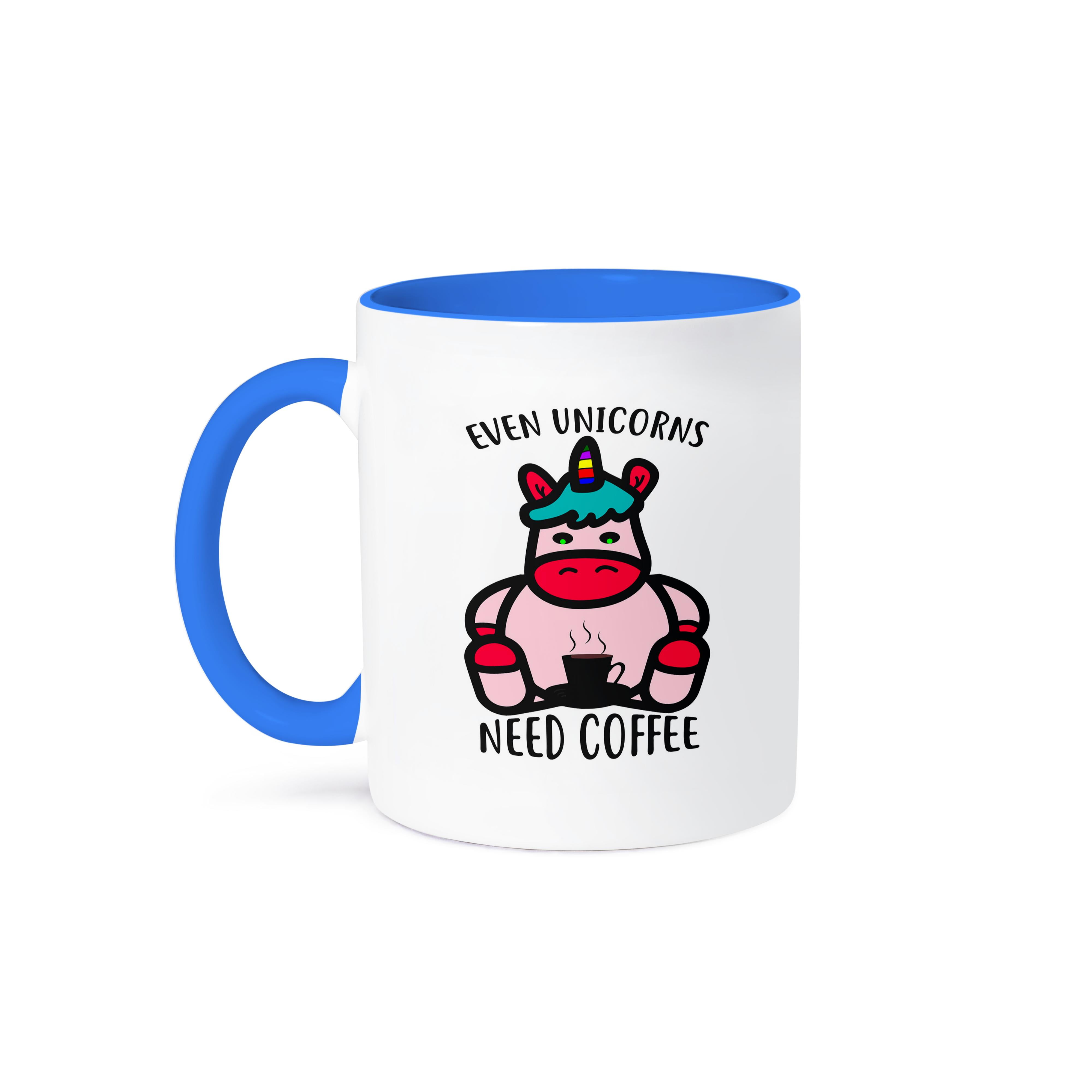 Even Unicorns Need Coffee, Cute Unicorn, Typography, 3Drsmm, 15oz Two ...