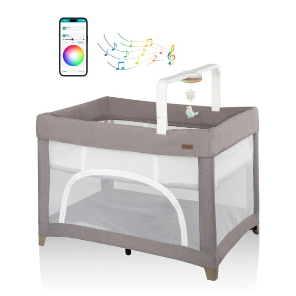 Evenflo Eris One-Hand Playard with Bassinet, Truffle Taupe - Walmart.com