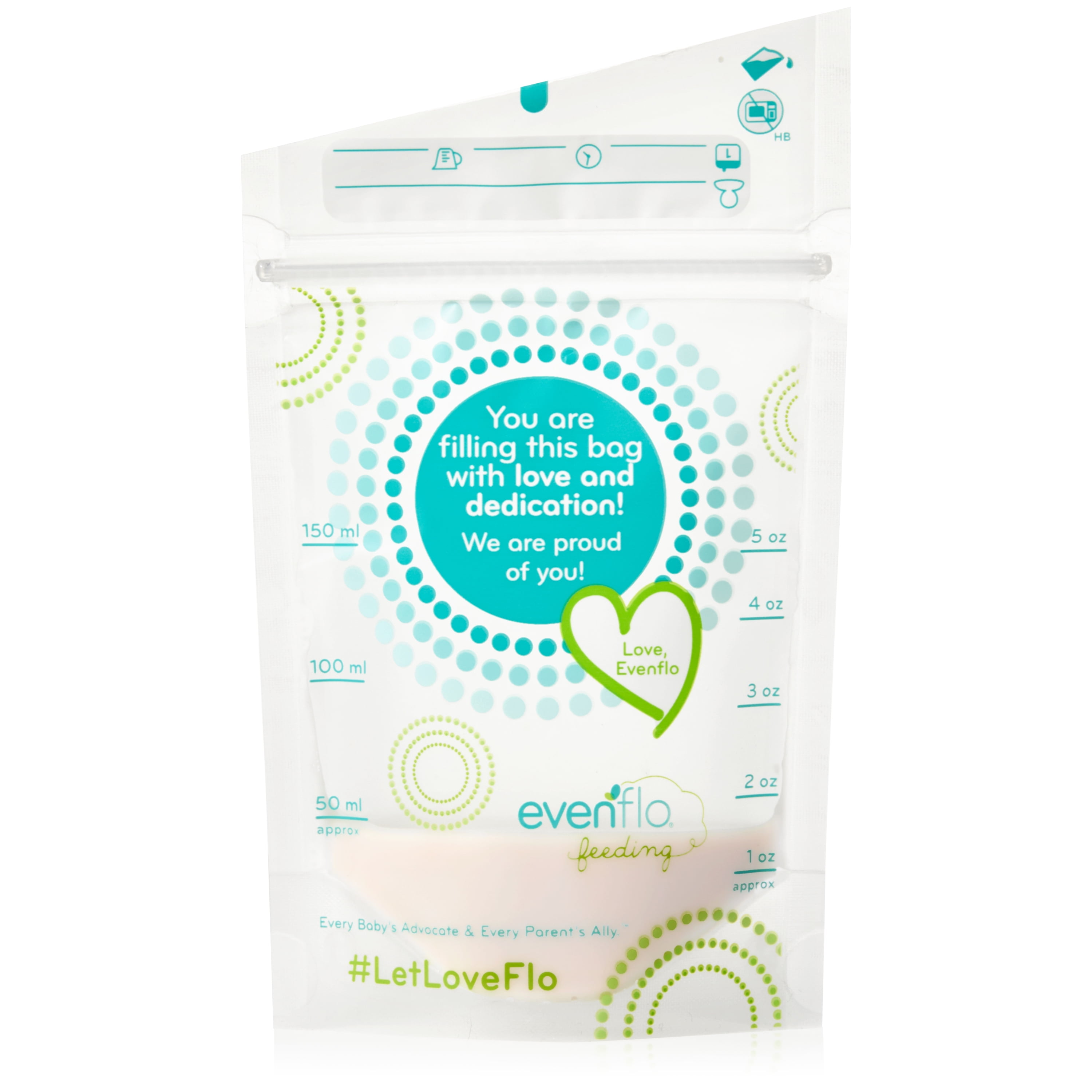 Evenflo Feeding Advanced Breast Milk Storage Bags 5oz 80ct