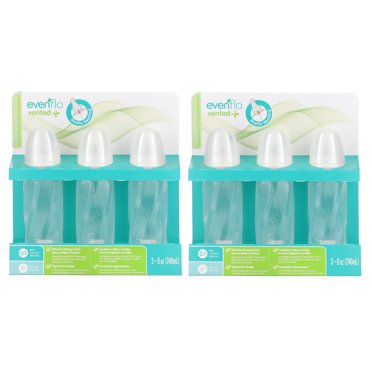 Evenflo Balance Wide Neck BPA-Free Plastic Baby Bottles, 9oz, Clear ...