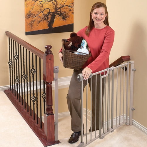 Evenflo Secure Step Top of Stairs Metal Gate, Taupe, 29"-42" - Walmart.com