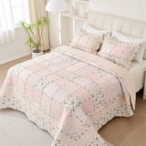Evenhug Quilts 2-Piece Decorative Border Pink Patchwork Floral Twin ...