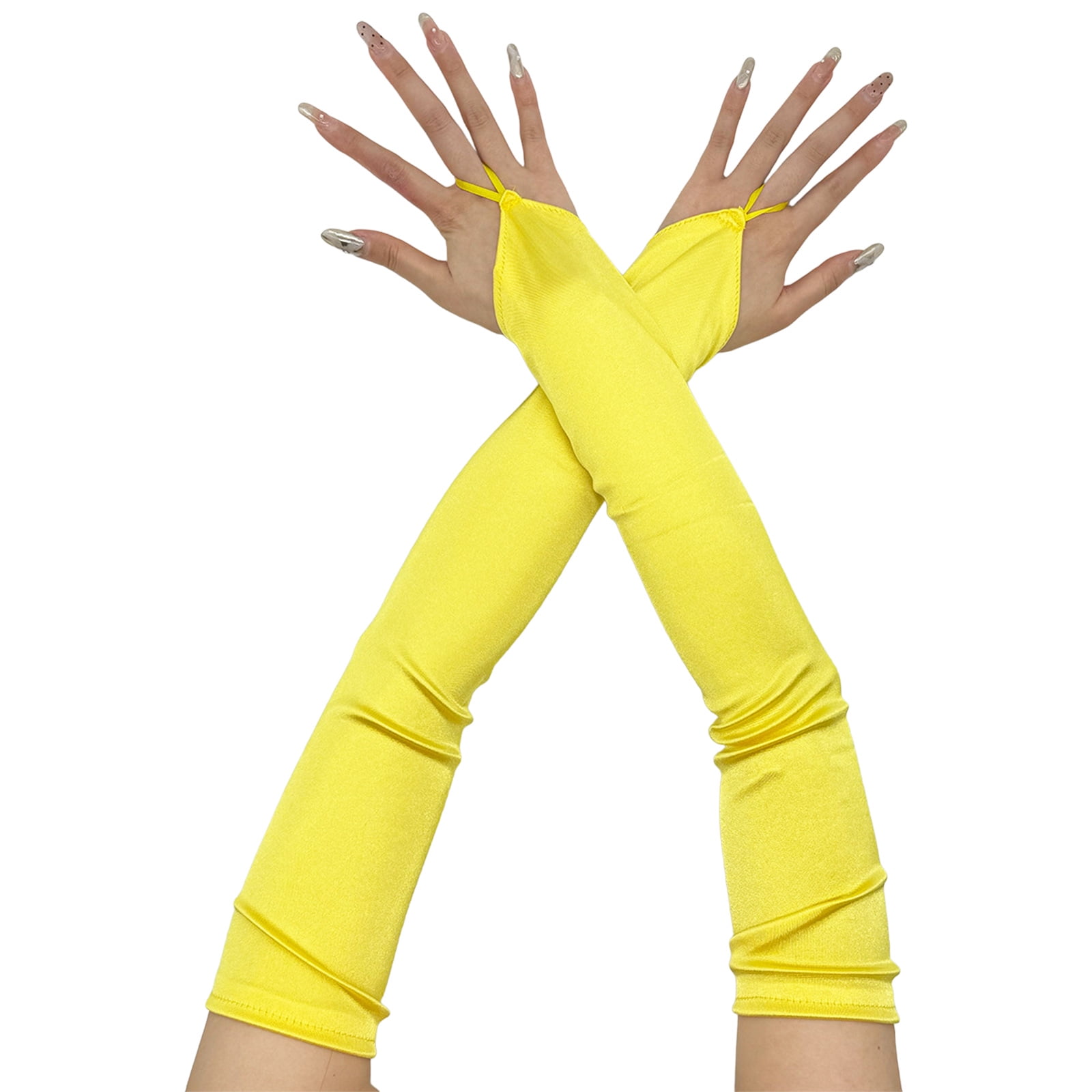 Evening Dinner Satins Gloves Proms Gloves Long Gloves for Women Lady ...