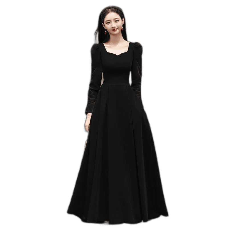 Evening Dress Female Repair French Banquet Birthday Dress Small Dress Small Dress Usually