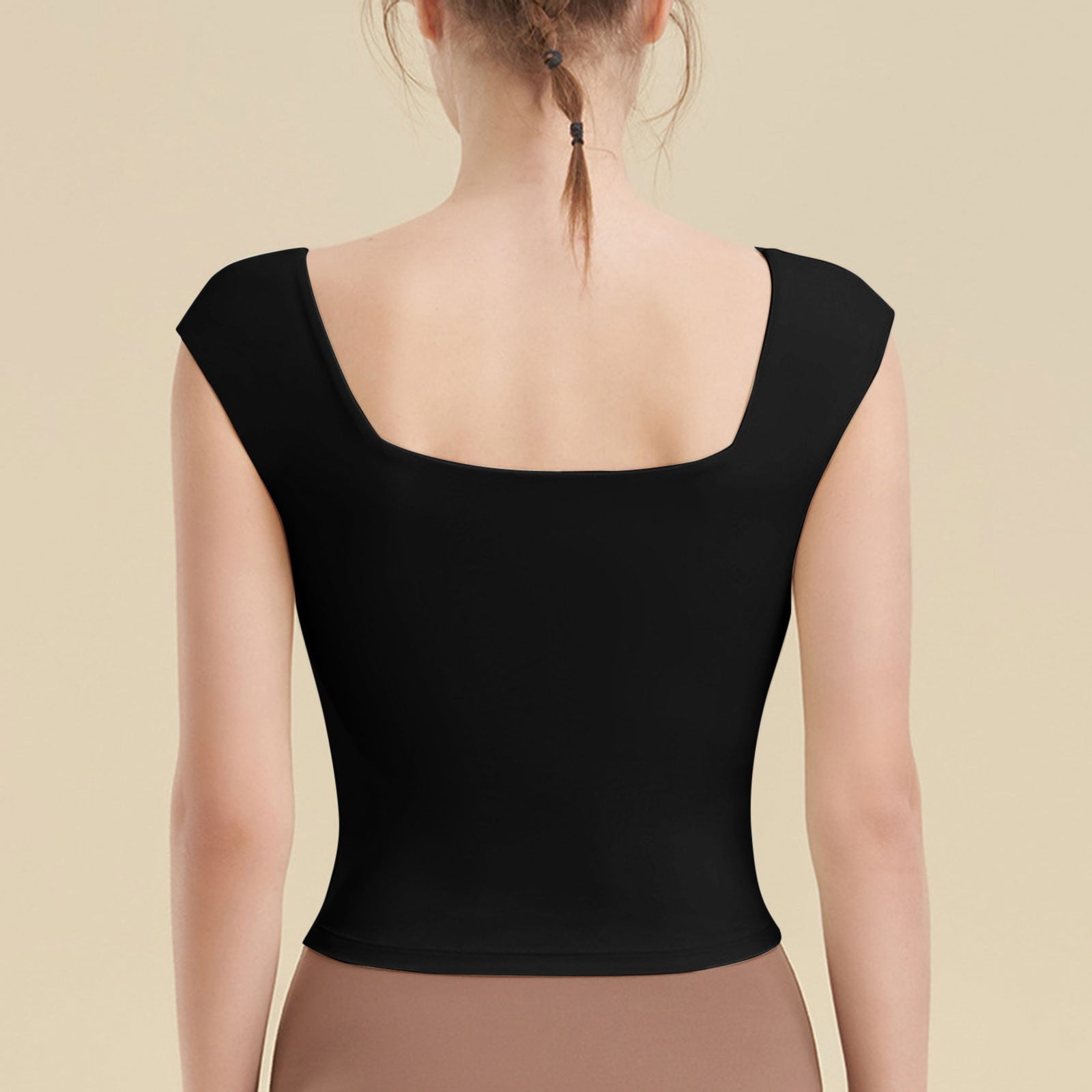 Evening Dress Style Sports Bra Square Neck Sports Bra Tight Yoga Vest ...