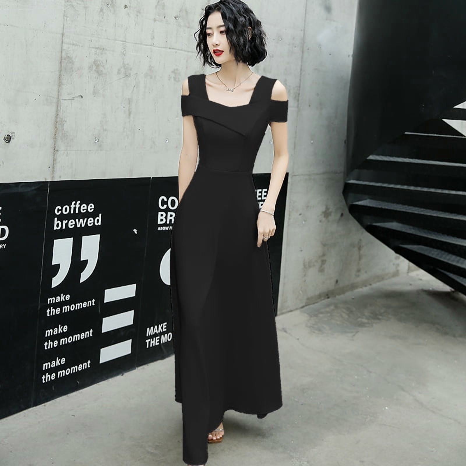 Evening Dress for Women 2025 New White Socialite Elegant Banquet Annual ...