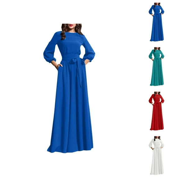 Evening Dresses for Women Prom Dress Ladies Bohemian Retro Sleeve ...