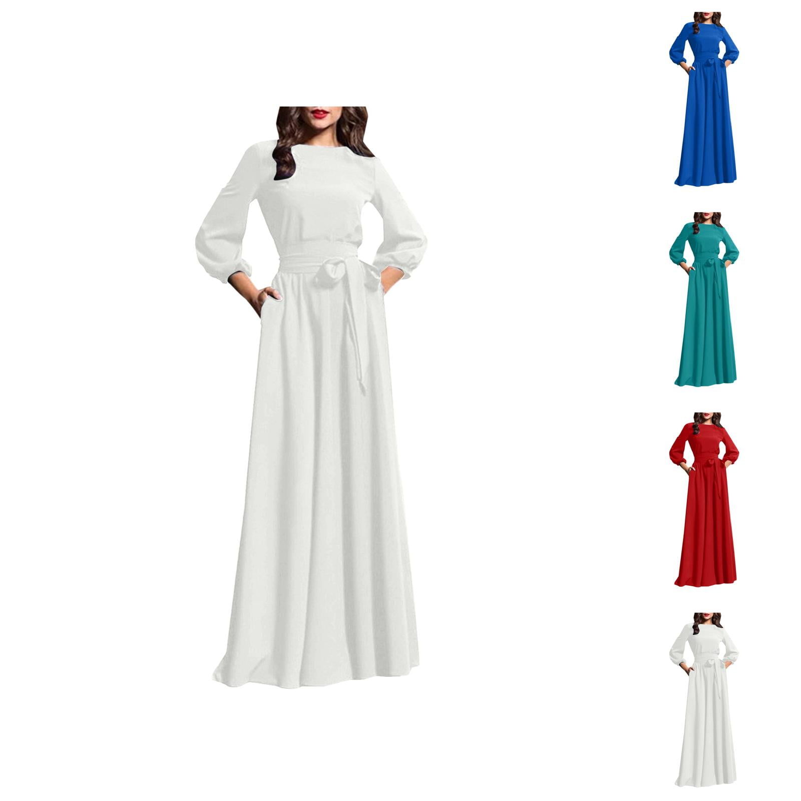 Evening Dresses for Women Prom Dress Ladies Bohemian Retro Sleeve ...