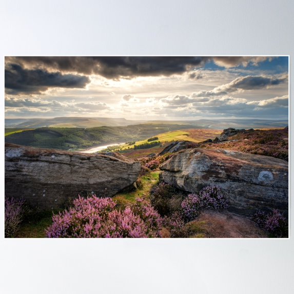 Evening In The Peak District Poster Wall Art Modern Wall Decor For ...